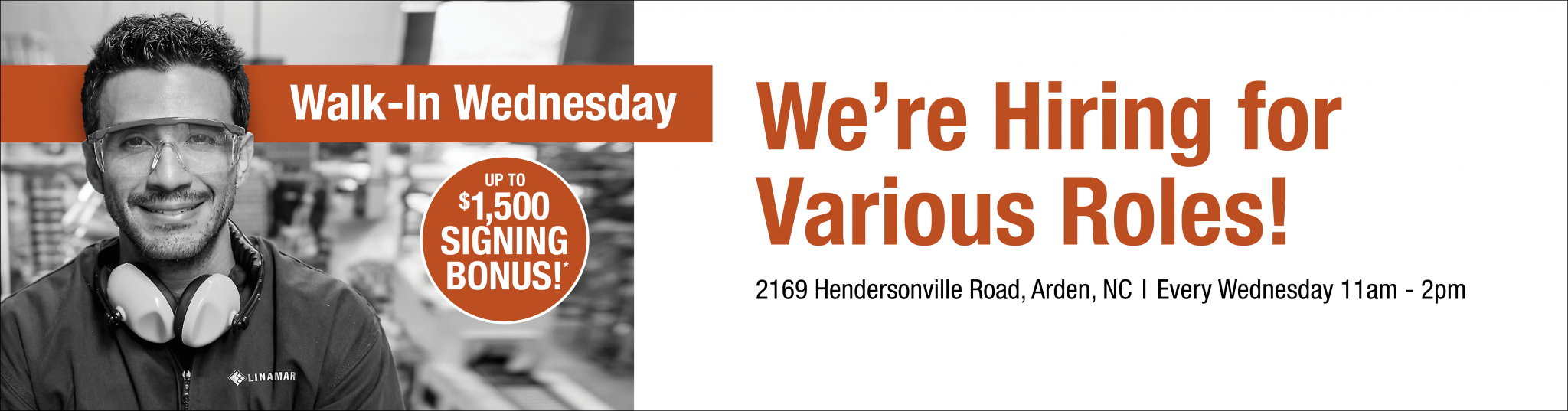 Walk-in-Wednesdays Linamar North Carolina - Linamar